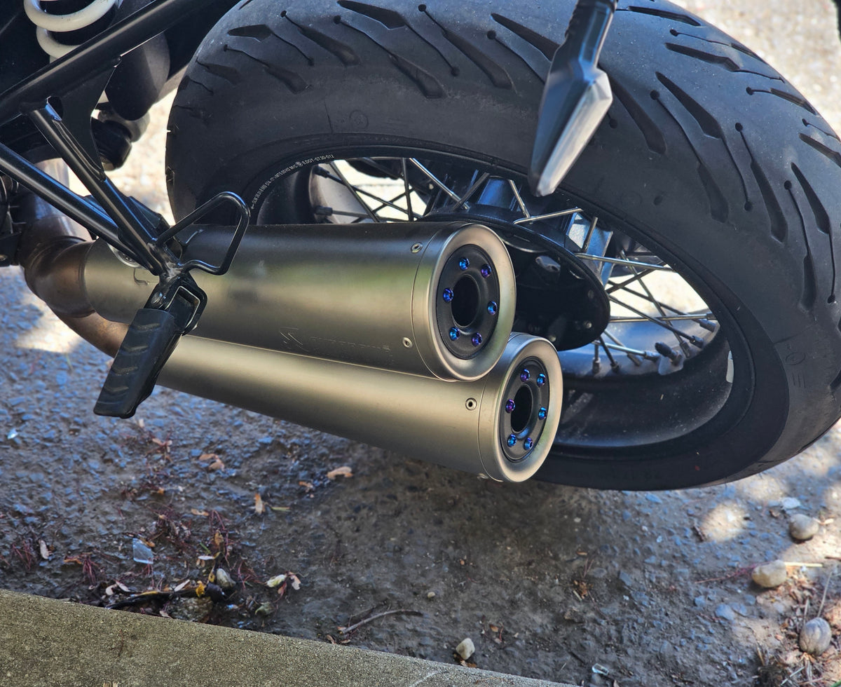 BMW R nine t R9T exhaust hardware – Titanium Works
