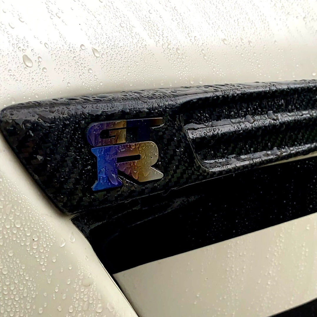 Nissan GTR R35 fender badge inserts – Titanium Works